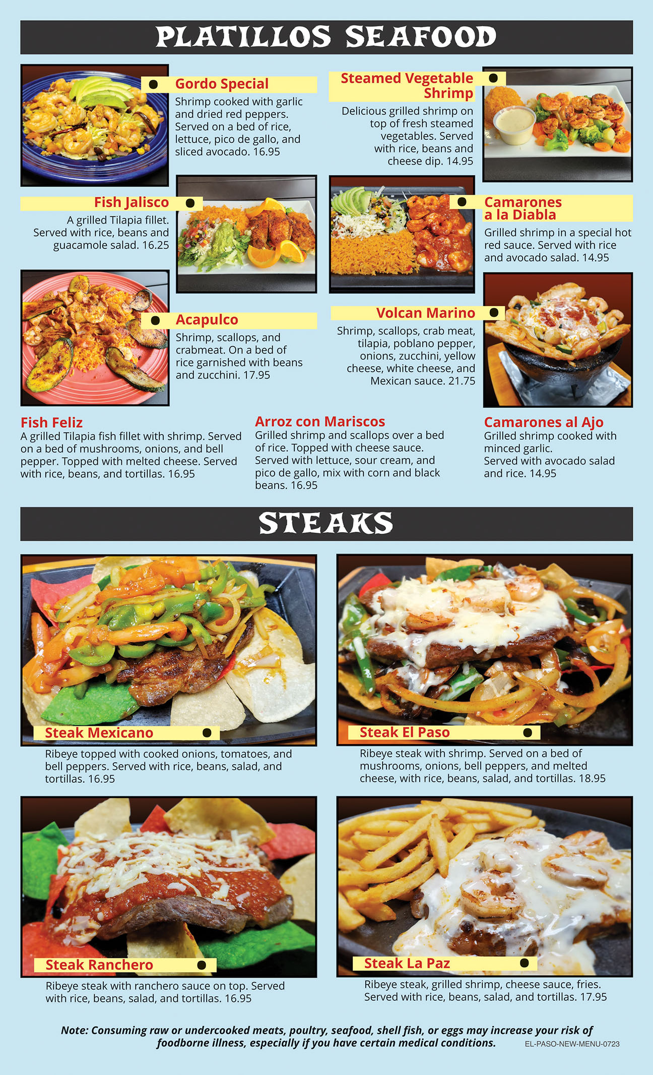 Menu El Paso Mx Cocina 230 N Main St Columbia Il 62236 618 719